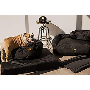 K9 Ballistics Tough Orthopedic Dog Bed X-Large Nearly Indestructible & Chew Proof, Washable Ortho Pillow for Chewing Puppy - for X-Large Dogs 54"x38", Blue