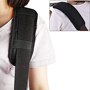 TUOREN 2 Pack Replacement Shoulder Pad Padded Cushion for Guitar Strap Accessories Black