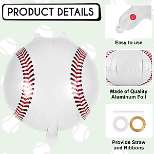 13 Pcs Baseball Balloons,20 Inch Baseball Glove Foil Mylar Balloons,Baseball Themed Party Supplies Sports Balloons for Sport Themed Birthdays Party Baby Shower Decorations