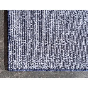 Unique Loom Del Mar Collection Area Rug - Abigail (9' x 12' Rectangle, Navy Blue/ Blue)