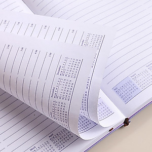 Tainrunse Embossed Decorations Planner Leak-Proof 2024 Monthly Faux Leather Cover 12 Months A5 Calendar Notebook 155 Sheets Wire Binding Tabs Agenda Pink A5