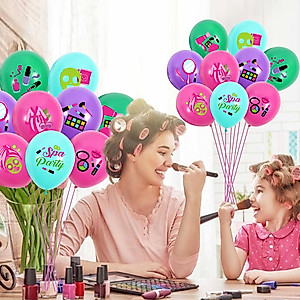 45PCS Spa Balloons Spa Party Decorations Makeup Birthday Party Decorations Cosmetics Themed Spa Party Supplies for Girls Spa Day Bride Shower
