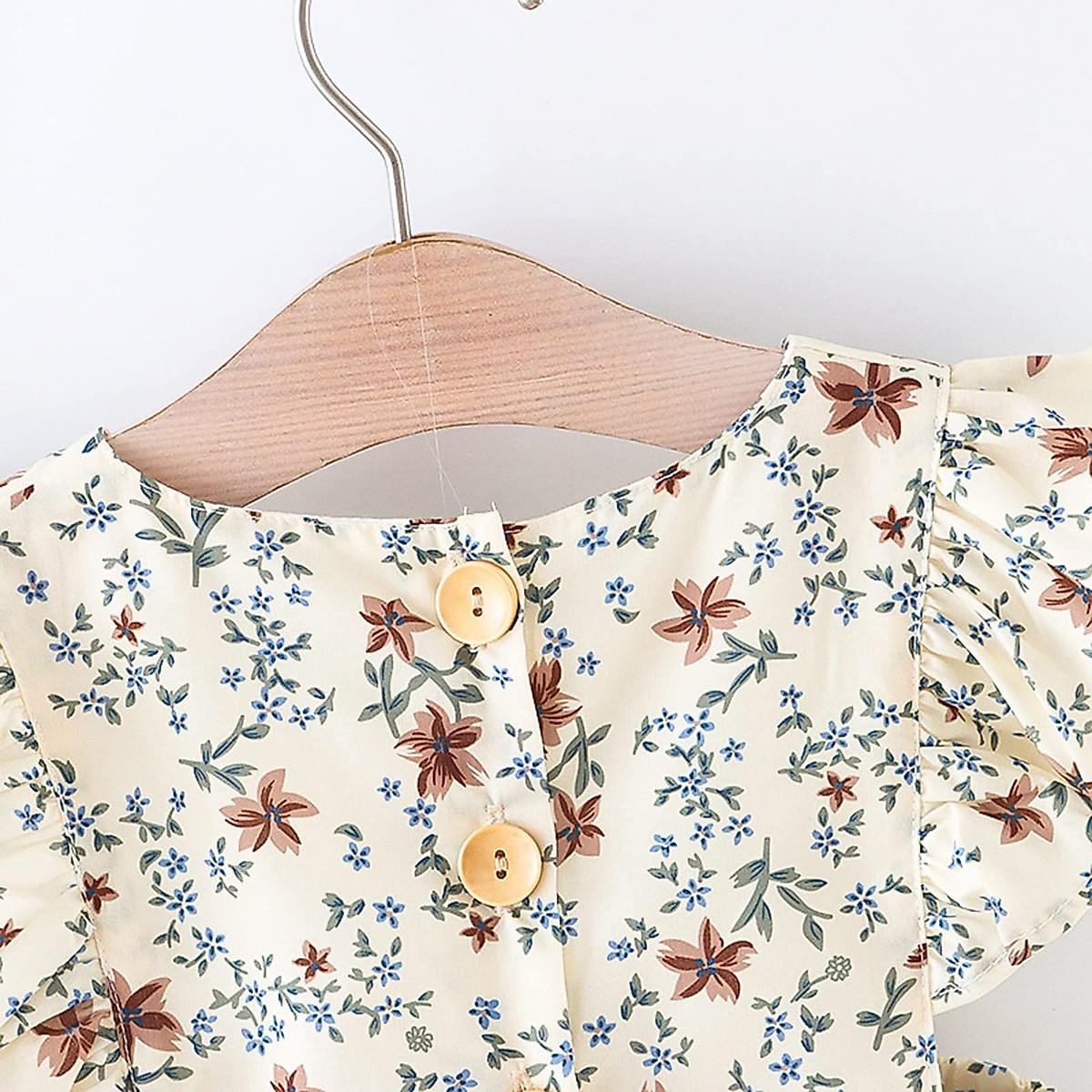 Colorful Childhood Baby Girls Dress Toddler Girls Flare Lace Trim Princess Party Dress (4-5T, Floral)