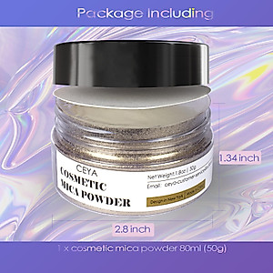 Ceya Mica Powder, 1.8oz/ 50g Ruby Red Lip Gloss Pigment Powder, Cosmetic Grade Soap Making Colorants Candle Dye for Epoxy Resin, Kintsugi Repair, Body Butter, Bath Bomb, Eye Shadow, Resin Craft, Nail