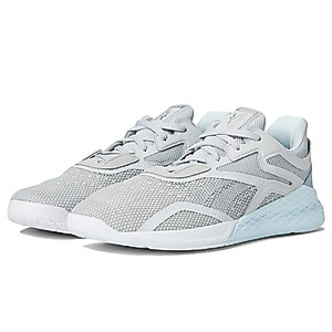 Reebok Nano X Pure Grey/Footwear White/Glass Blue 9.5 B (M)
