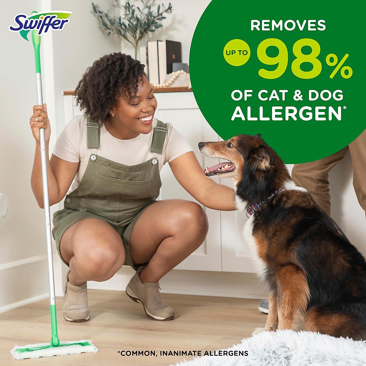 Swiffer Sweeper Pet, Heavy Duty Dry Sweeping Cloth Refills with Febreze Odor Defense, 32 Count
