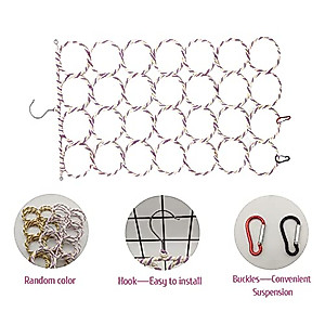 BNOSDM 2 Packs Bird Hemp Rope Net Swing Climbing Rope Net for Birds Parrot Ladder Macaw Hanging Hammock Activity Toy for Rats Parakeet Cockatiel Cockatoo Conure African Grey Budgie