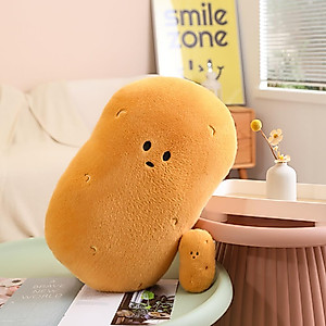 Wgxzyq Large Potato Plush Pillow, Stuffed Food Potato Plush Toy Birthday Xmas Gift for Kids Boys Girls (19.6inch)