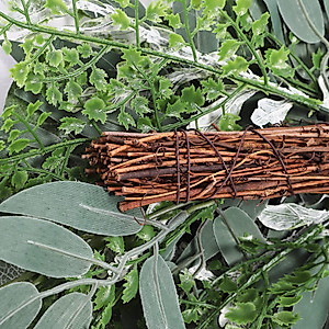 MOOVGTP Artificial Eucalyptus Floral Swag, 23.6in Artificial Mixed Eucalyptus Leaves Swag Wedding Arch Flowers Front Door Decorative Swags for Wedding Arch Home Garden Decor