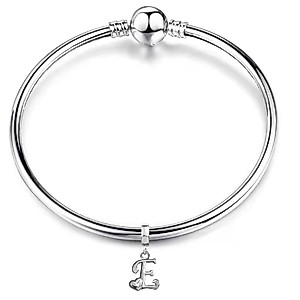 TGLS Letter K Initial Charms With Heart for Mom Sister Grandma Gifts Compatible With Pandora Charms Bracelets