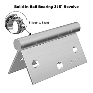 Haidms 3Pack 304 Stainless Steel Silver Ball Bearing Hinges Heavy Duty Door Hinges Brushed Nicekel 3.5 * 3.5 inch Door Hinge Brushed Nickel Door Hinges Interior Door Hinges with Square Corner