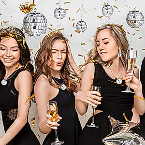 20 Pcs Hanging Mirror Disco Ball Ornaments Glass Disco Balls Decoration Different Sizes 70s Reflective Mini Disco Ball Decor with Rope (2.4 Inch, 2 Inch, 1.6 Inch, 1.2 Inch)