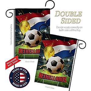 Ornament Collection World Cup Netherlands Garden Set Wood Sports Soccer Game Goal Ball Football Entertainment Activity Physical House Decoration Banner Small Yard Gift Double-Sided, Flag + Wall Dowel