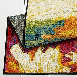 Home Dynamix Splash Mondrian Area Rug 5'2"x7'2", Abstract Black/Blue/Pink/Yellow