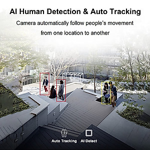 Funxwe 4G LTE Cellular Wireless 5MP 30X Optical Zoom Security PTZ Camera with SIM Card Slot, Two Way Audio Motion Alarm Auto Tracking, Color Night Vision