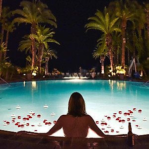 3 inch Floating Candles,12Pack White Dripless Wax Unscented Wax 13-15Hours Burning, Wedding Party Candles,for Centerpieces Suitable for Cylindrical Vases,Swimming Pool,Restaurant Decoration