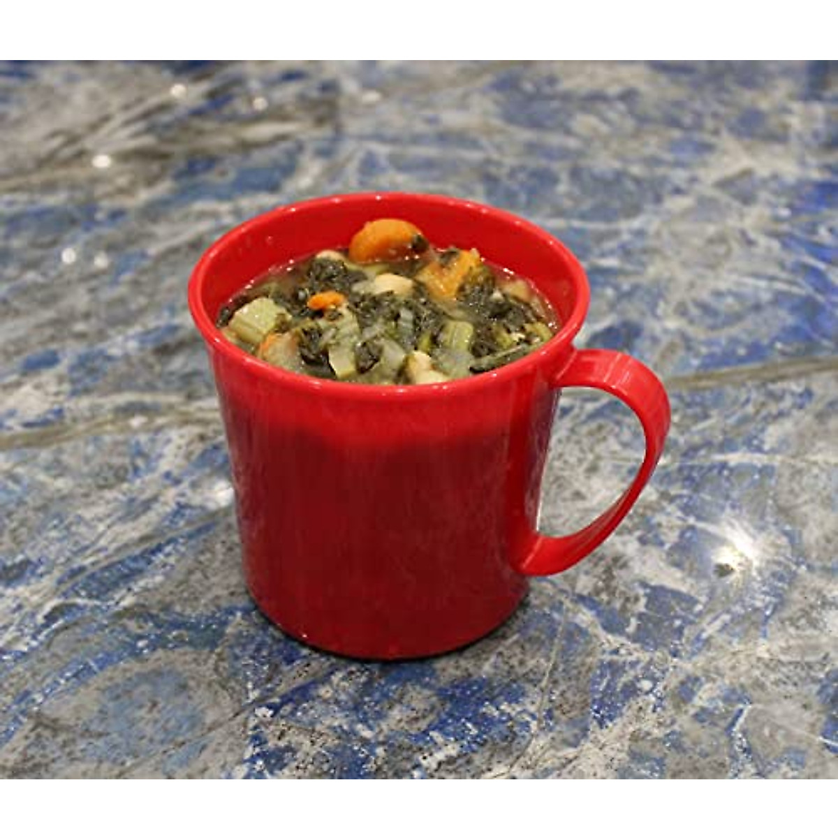 Dependable Industries Microwave Soup and Stew Maker Mug Noodles Steamer Ramen Oatmeal with Steam Vent and Splash Cover BPA-Free