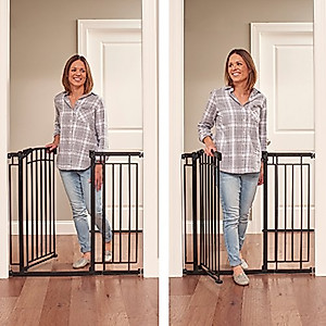 Evenflo Multi-Use Decor Tall Walk-Thru Gate, Black Metal