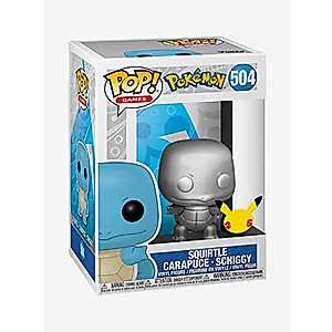 Funko Pop! Games: Pokemon S8 - Squirtle Silver Metallic