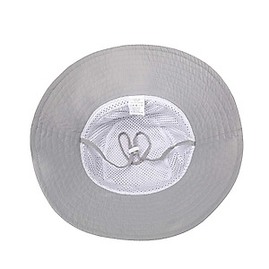 Baby Sun Hat Smile Face Toddler UPF 50+ Sun Protective Bucket hat Nice Beach hat for Baby Girl boy Adjustable Cap Gray