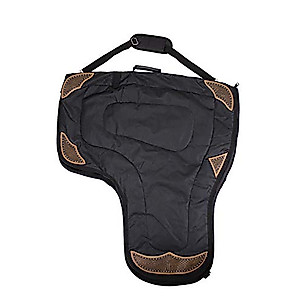 Tahoe Premium Durango Western Saddle Carry and Storage Bag with Three Layer Waterproof Padded Construction and Hand Tooled Basket Weave Leather Accents