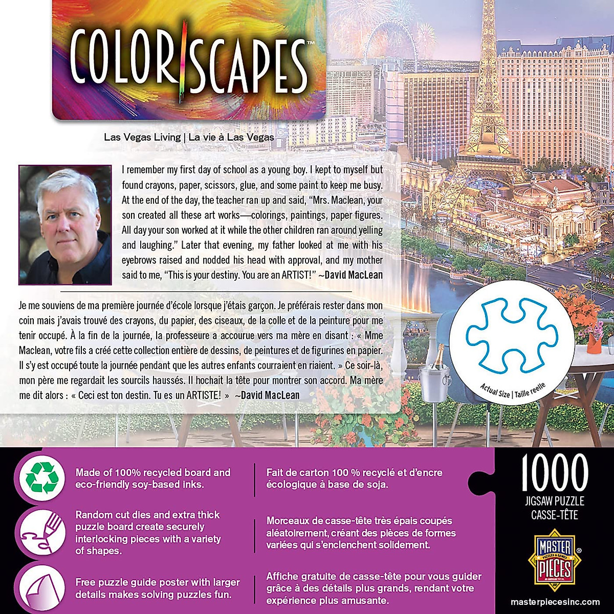 MasterPieces 1000 Piece Jigsaw Puzzle for Adults, Family, Or Kids - Las Vegas Living - 19.25"x26.75"