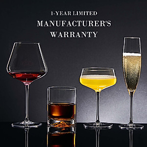 JBHO Martini Glasses, Crystal Coupe Glasses Set of 4, 10 Oz, Large and Fancy Cocktail Glasses, Hand-Blown Champagne Coupe Glasses for Espresso Martini, Manhattan as Bar Glassware or Mother's Day Gift