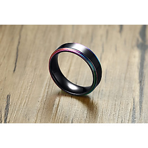 Personalized Matching Rings for Couples His Queen&Her King,Engraved King and Queen Rings for Couples Set Stainless Steel Black Wedding Engagement Bands Promise Rings for Him and Her Couples Anniversary Valentine's Jewelry (Black)