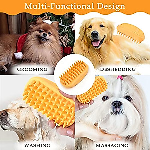 Silicone Dog Grooming Brush Pet Shampoo Bath Brush Anti Skid Soothing Massage Rubber Comb Bath Dog Brush