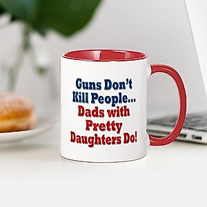 CafePress Dads With Pretty Daughters Funny Fathers Day Mugs Ceramic Coffee Mug, Tea Cup 11 oz