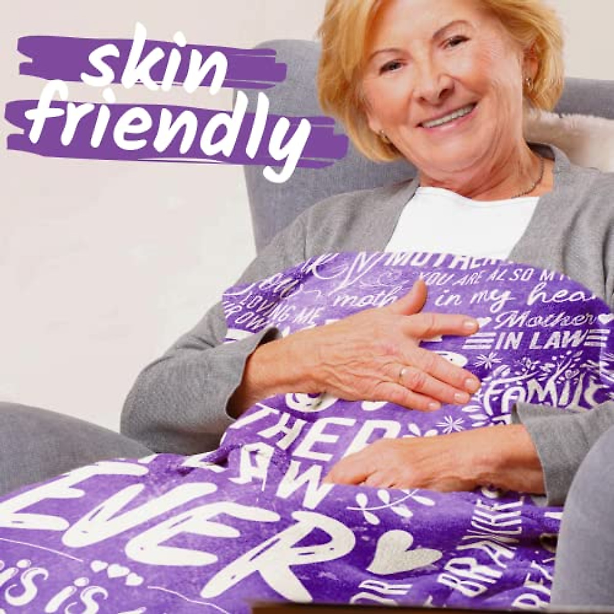 Mother in Law Gifts from Daughter, Birthday Gifts for Mother in Law, Christmas Birthday Mother's Day Thanksgiving Day, Best Mom in The World (65 X 50 Inches)