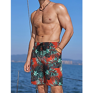 COOFANDY Men's Swim Trunks Board Shorts Summer Beach Shorts Swimsuit Swimwear for Men - No Liner