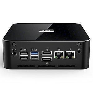KINGDEL K18 Mini PC Desktop Computer AMD Ryzen 5 6600U CPU 16GB DDR5 RAM 512GB M.2 PCIe4.0 SSD W-11 Pro 2xLAN(2500M×2) Mini Gaming Computer Support 4K/8K Triple Display