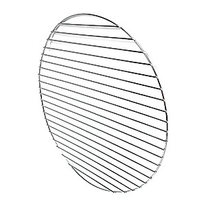 Barbecue Partner Round replacement charcoal bottom grate Korean bbq grill cooking wire mesh grid no foot, 14'' diameter, Stainless Steel, 14 x 14 x 0.4 inches
