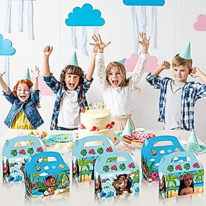 12Pcs Moana Party Candy Box Gift Bags,For Moana Theme Party Supplies Decoration