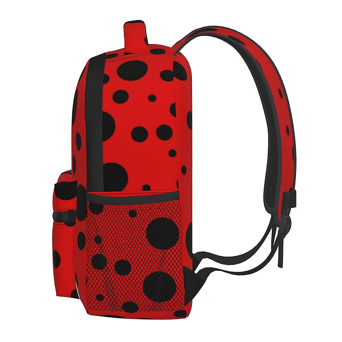 Dujiea 12" Kids Backpack Polka Dot Ladybug Toddler Backpack For Boys Girls, Preschool Kindergarten Schoolbag Nursery Travel Bag With Chest Strap