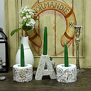 Zest Candle 12-Piece Taper Candles, 6-Inch, Hunter Green