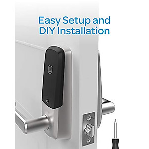 ULTRALOQ UL3 BT (2nd Gen) Smart Lock 5-in-1 Keyless Entry Electronic Door Handle, Satin Nickel