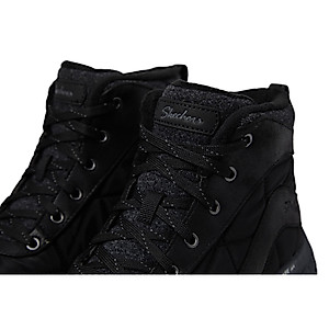 Skechers Women's Hillcrest-New Traveler Hiking Boot, Black/Black, 9