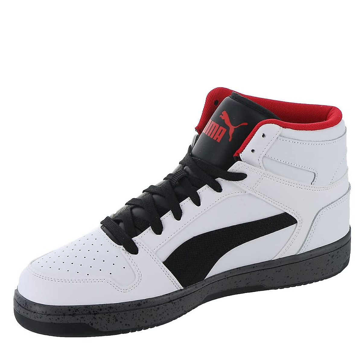 PUMA Rebound Layup Elevated Puma White/Puma Black/for All Time Red 11 D (M)