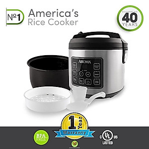 20-Cup (Cooked) Digital Rice Cooker and Food Steamer ARC-150SB (Renewed)