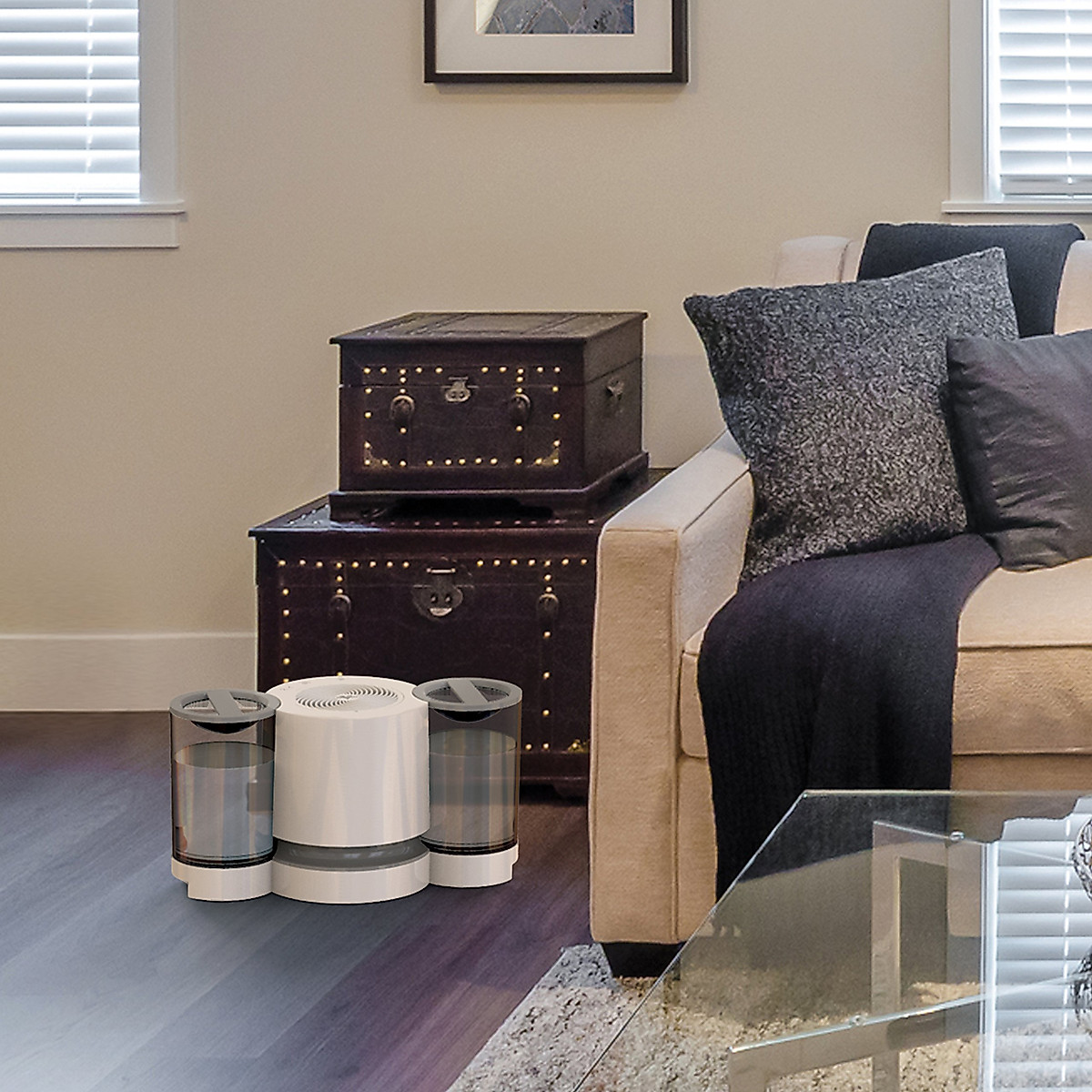 Vornado EV200 Evaporative Whole Room Humidifier with SimpleTank, 1.5 Gallon Capacity, White & MD1-0002 Replacement Humidifier Wick (2-Pack),White