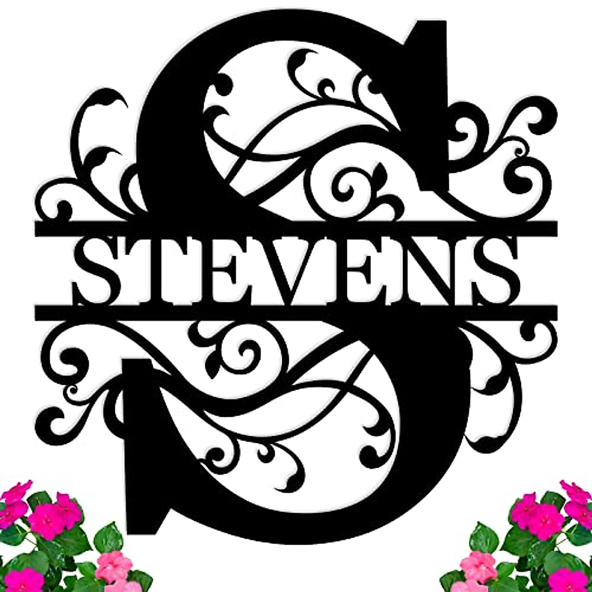 Personalized Family Name Sign, Personalized Metal Sign, Custom Metal Sign, Monogram Wall Decor, Personalized Last Name Sign, Split Letter Monogram Sign，housewarming gifts for new house