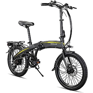 HILAND ROCKSHARK 20 inch Folding Electric Bike for Adults,Electirc Bicycle with 250W Motor,36V 7.8AH Removable Battery Shimano 7-Speed Electric Foldable Bicycles, Urban Ebike for Men Women