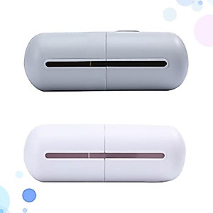 4 pcs Wall-Mounted Trash Bag Container Shape Trash Bag Garbage Bag Storage Box for Bathroom Kitchen (White + Grey)