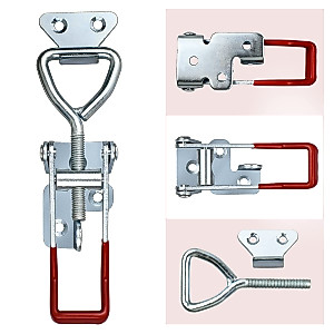 2 PCS Heavy Duty Toggle Clamp Latch 4003 Adjustable Latch Hardware, 1320Lbs Holding Capacity, Quick Release Pull Latch Clamp for Box Case Trunk, Industrial EquiIpment, Smoker Door and More (7.5inch)