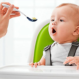 OXO Tot Feeding Spoon Set with Soft Silicone, Navy, 2 Count (Pack of 2)