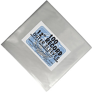 (1000) 12" Vinyl LP Record Outer Sleeves - High Clarity, Archival Quality Polyethylene - Industry Standard - Standard 3mil Thick - 12-3/4" x 12-1/2"