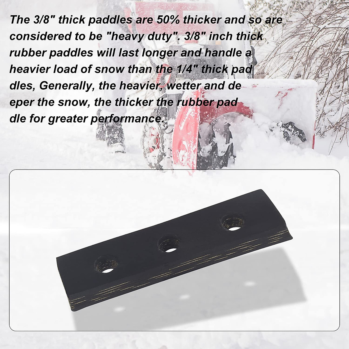 KINTLE 3/8" Universal Snow Blower Impeller Modification Kit Compatible with Modifies 2-Stage Machine Snow Blower (3 Pack)