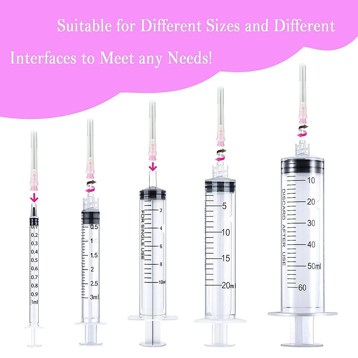 100Pack-18ga 1.5inch(38mm)Dispensing Blunt Needles,Individual Package of Injection Syringe Accessories with Luer Lock,Suitable for Refilling Liquid, Inks,Livestock and Industry